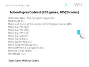 Action Replay (Wii) - Wiki - GameHacking.org